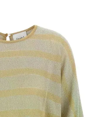 NUDE Striped Short Sleeve Sweater