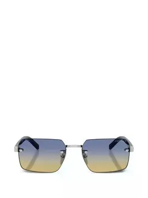 Prada Rimless Rectangle Sunglasses - Silver