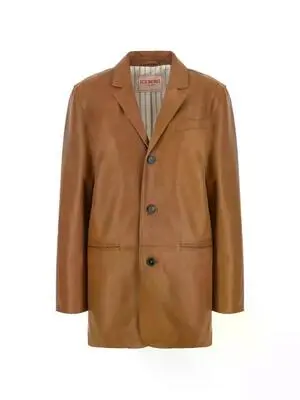 Iceberg Button Leather Jacket
