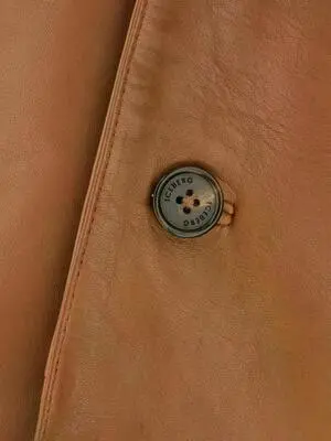 Iceberg Button Leather Jacket