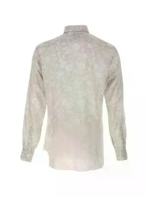 BARBA NAPOLI Floral-print Button Shirt - Neutrals
