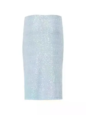 DES_PHEMMES Sequin-embellished Midi Skirt - Blue