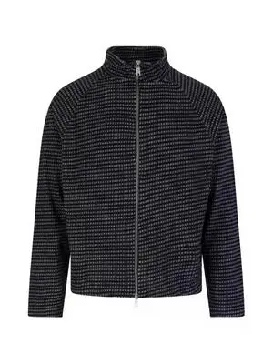 MFPEN Checked Zip-up Cardigan