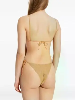 Oseree Lumière One-piece Swimsuit With Spaghetti Straps And Open Back - Neutrals