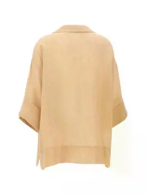 Eleventy V-neck Short-sleeve Blouse