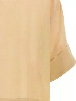 Eleventy V-neck Short-sleeve Blouse