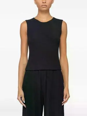 LESET Lauren Ribbed Top - Black