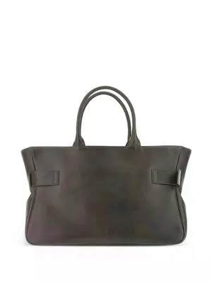 OSOI Buckle Charm Leather Tote Bag - Brown