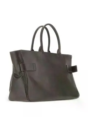 OSOI Buckle Charm Leather Tote Bag - Brown