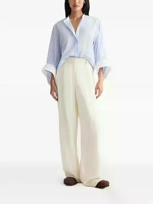 TWP Pleated Wide Leg Trousers