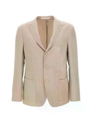 Eleventy Buttoned Patch-pockets Blazer - Neutrals