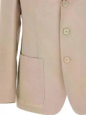 Eleventy Buttoned Patch-pockets Blazer - Neutrals