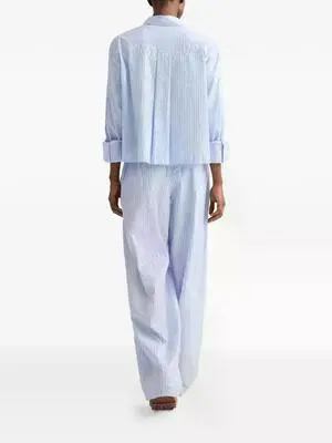 TWP Sequin-embellished Striped Shirt