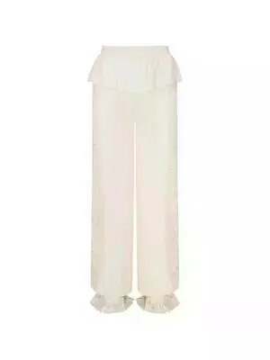 LoveShackFancy Lace Detail Trousers