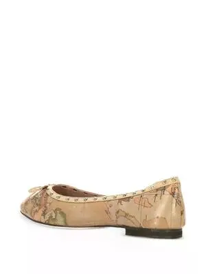 ALVIERO MARTINI 1° CLASSE Studded Ballet Flats With Bow Detailing