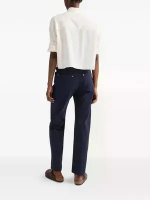 TWP Chest-pocket Cropped Shirt