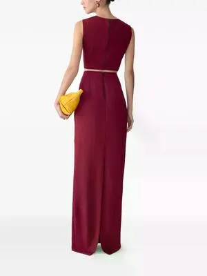Carolina Herrera Sleeveless Cropped Top - Red