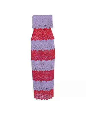 Carolina Herrera Lace-trim Strapless Maxi Dress