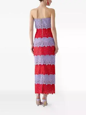 Carolina Herrera Lace-trim Strapless Maxi Dress