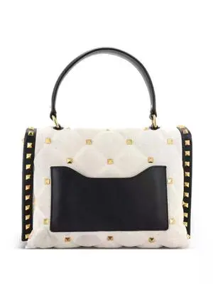 Valentino Garavani Candystud Top Handle Medium Shoulder Bag - Black