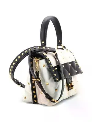 Valentino Garavani Candystud Top Handle Medium Shoulder Bag - Black