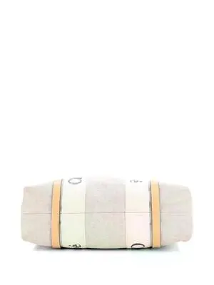 Chloé Woody Canvas With Leather Medium Tote Bag