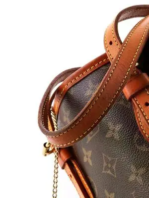 LOUIS VUITTON Petit Monogram Canvas Bucket Bag