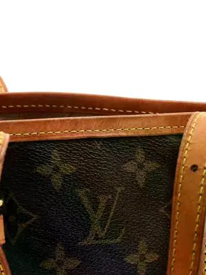 LOUIS VUITTON Petit Monogram Canvas Bucket Bag - Brown