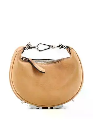 Fendi Graphy Leather Nano Hobo Bag - Neutrals