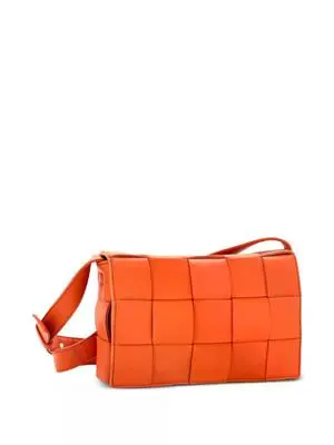 Bottega Veneta Cassette Maxi Intrecciato Leather Small Crossbody Bag
