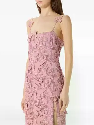 Blumarine Butterfly-appliqué Maxi Dress - Pink