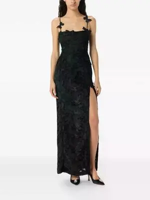 Blumarine Butterfly-appliqué Maxi Dress - Black