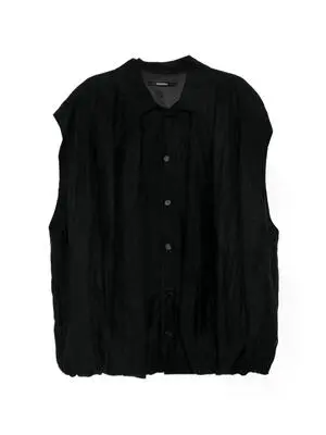SONGZIO Sleeveless Shirt With Button Detailing