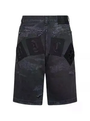 John Richmond Distressed Denim Shorts
