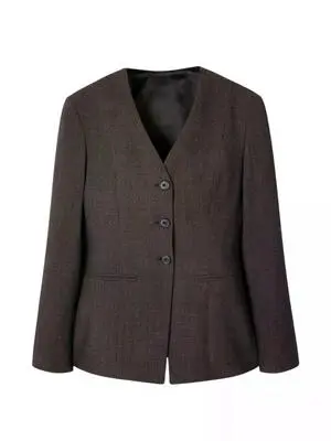 Paul Smith Buttoned Wool Blazer - Brown