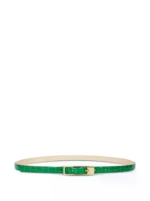 Paul Smith Crocodile-effect Belt With Buckle - Green