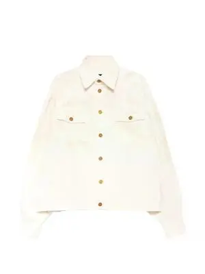 WILLY CHAVARRIA Oversized Denim Trucker Jacket - Neutrals
