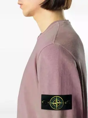 Stone Island Logo Patch Sweatshirt - Purple