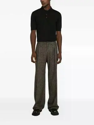 Dolce & Gabbana Extra-fine Cashmere Polo Shirt - Black