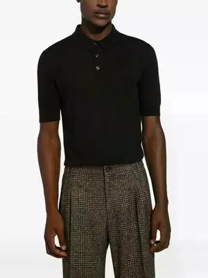 Dolce & Gabbana Extra-fine Cashmere Polo Shirt - Black