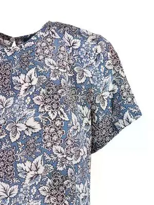 Max Mara Crespo Floral-print Dress - Blue