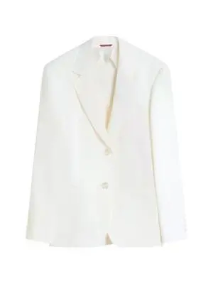 Max Mara Bello Single-breasted Blazer - White