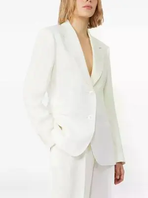 Max Mara Bello Single-breasted Blazer - White