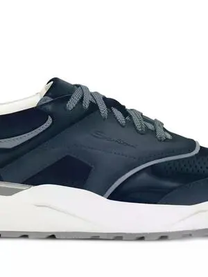 Santoni Innova Perforated Sneakers - Blue