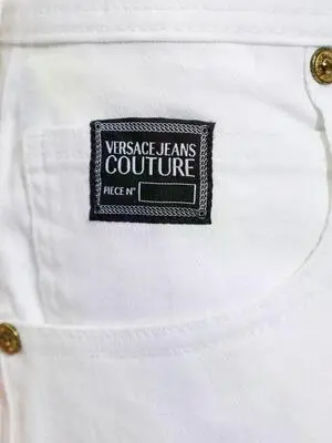 Versace Logo-patch Denim Shorts
