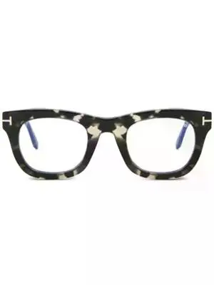 TOM FORD Tortoiseshell Square-frame Glasses - Black