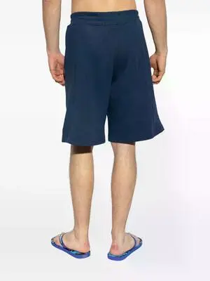 Versace Cotton Shorts With Logo Patch