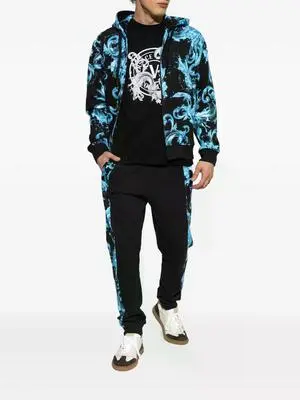 Versace Barocco-print Hoodie - Black