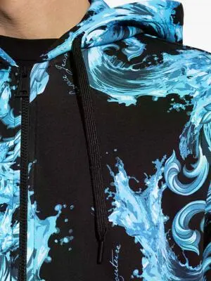 Versace Barocco-print Hoodie - Black