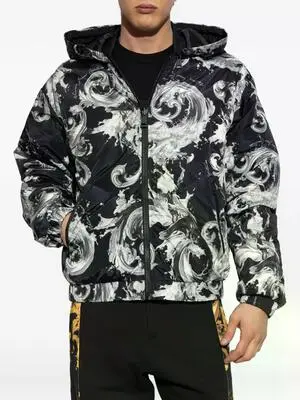 Versace Printed Padded Hooded Jacket
